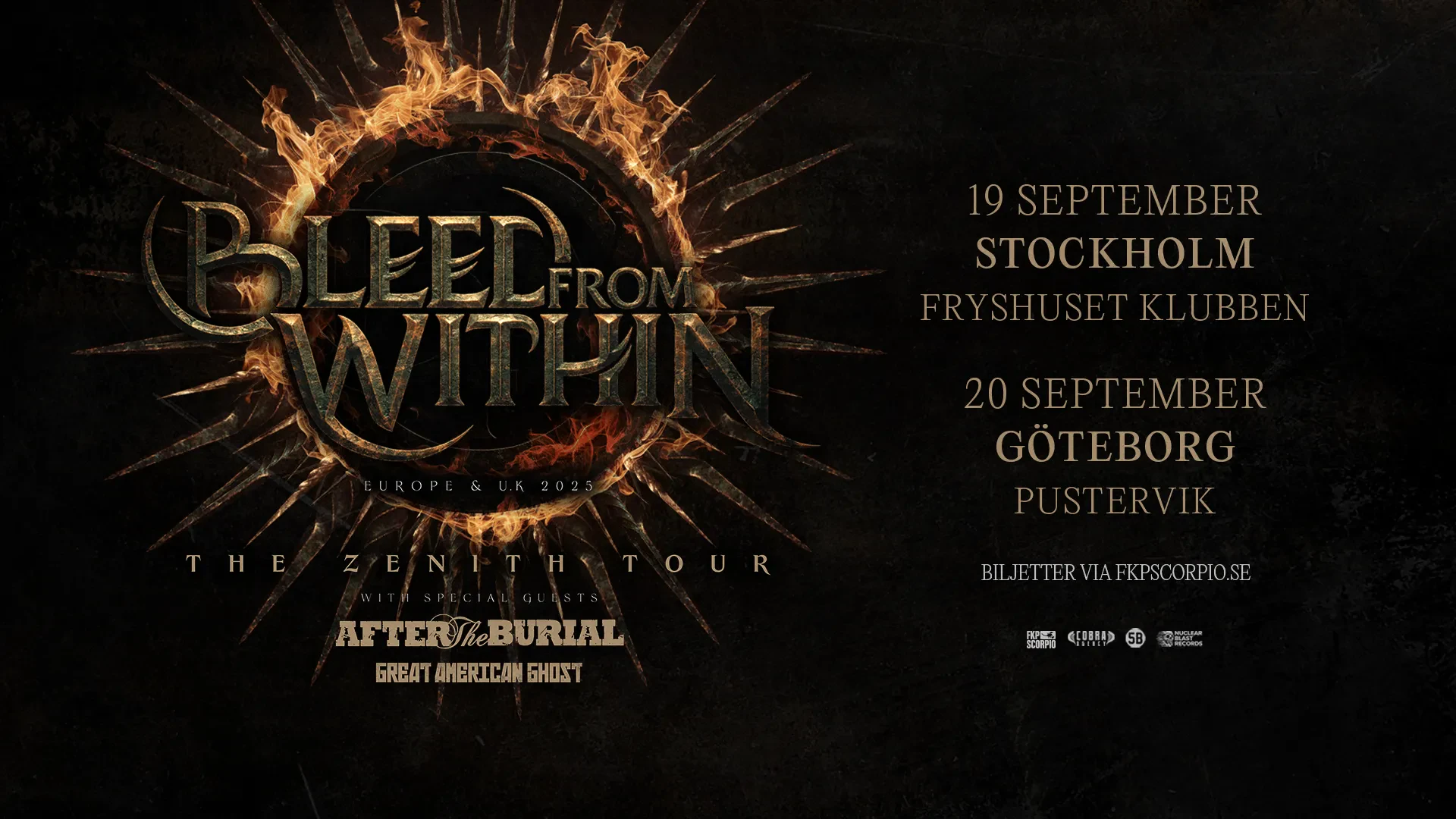 Bleed From Within - Stockholm & Göteborg | Hotellpaket - Nöjesresor.se