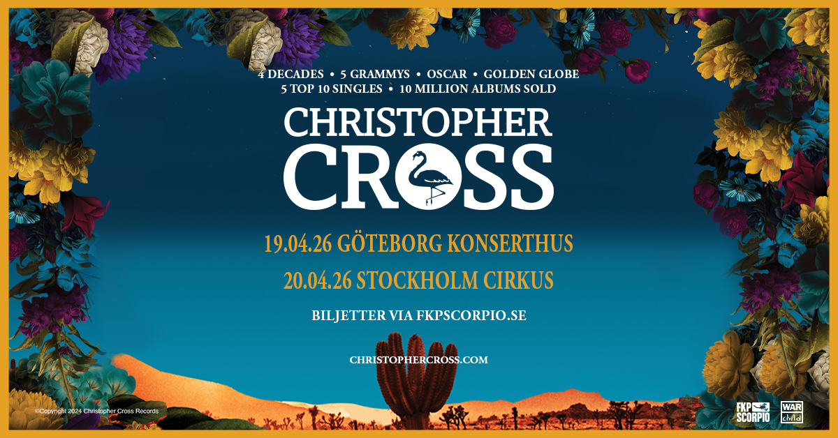 Christopher Cross - Göteborg & Stockholm 2026 - Boka Hotellpaket